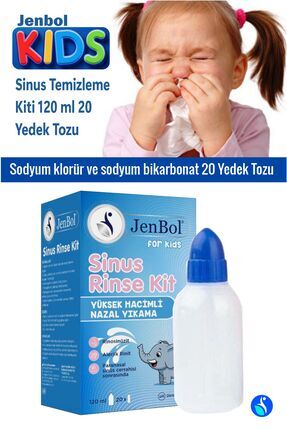 Jenbol Kids Sinus Rinse Burun ve Sinus Temizleme Kiti 120 ml X 20 Yedek ...
