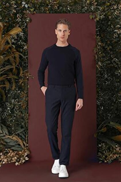 Efor Slim Fit Pileli Beli Lastikli Pötikareli Esnek Pamuk Siyah ...