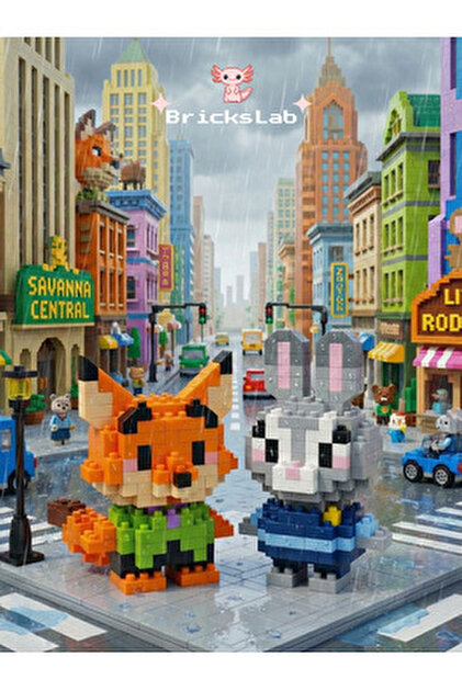 Bricks Mini Judy Hopps Zootropolis 2 Disney Yapboz 3D Puzzle Figür ...
