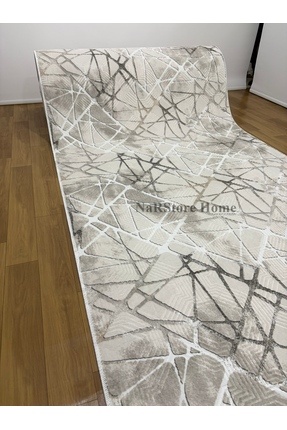 NarStore Home Dinar Saçaklı Mila Taş Gri Kaymaz Taban Yıkanabilir Kesme ...