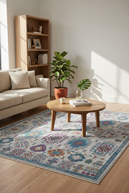 eco concept Mitos Serisi Dijital Baskı Halı Etnik Retro Desen Mutfak ...