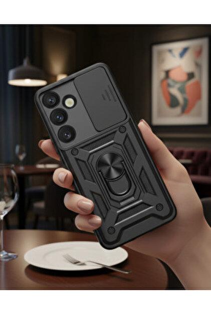 TechTrove Samsung Galaxy S26 Plus İçin Uyumlu Sürgülü Korumalı Yüzüklü ...