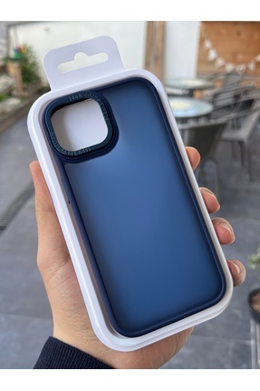 EDELFU iPhone 15 - 14 ve 13 uyumlu - Mat Yumuşak Kapak Arkası Sert ...