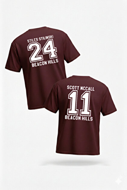 DASH WEAR Teen Wolf İkili Stilinski-McCall T-Shirt - Beyaz Baskılı ...