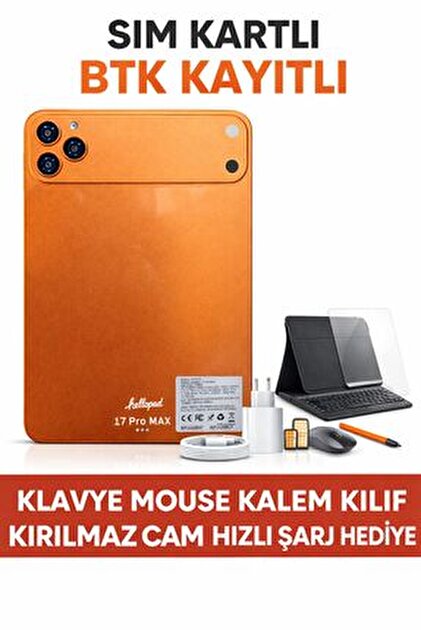asfteknoloji 17 Pro Max Tablet 32GB RAM 1TB Hafıza | Sim Kartlı BTK ...