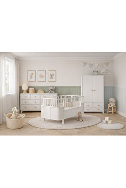 Koza %100 MDF Ahşap Bonnie Mini (Large) Bebek Odası (2 Kapılı Dolap& 8 ...