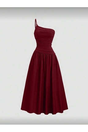 Dressco Alisa - Tek Omuz Drapeli Maxi Elbise - Fiyatı, Yorumları