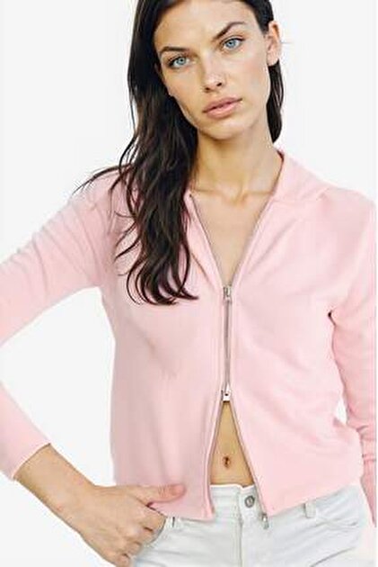 Defacto Slim Fit Dar Kesim Kapüşonlu Modal Fermuarlı Sweatshirt ...
