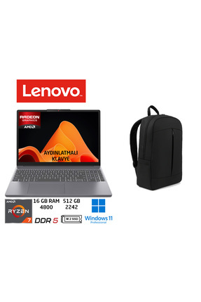 LENOVO Ideapad Slim 3 AMD Ryzen 7 7735HS 16GB 512GB SSD freedos 15.3 ...