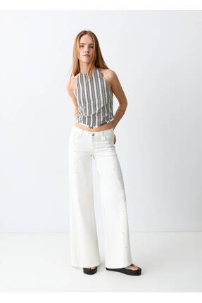 MANGO Teen Halter yaka desenli crop bluz - Fiyatı, Yorumları