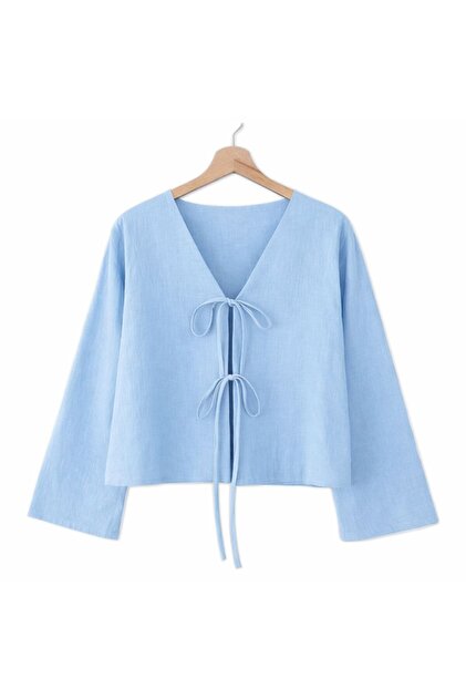 CNG MODA Önü Bağlamalı 2 Bağcıklı Kimono Gömlek - Fiyatı, Yorumları