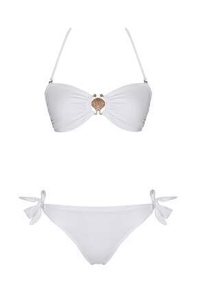 SAILOR moda Aksesuarlı Bağcıklı Straplez Bikini Takım - Fiyatı, Yorumları