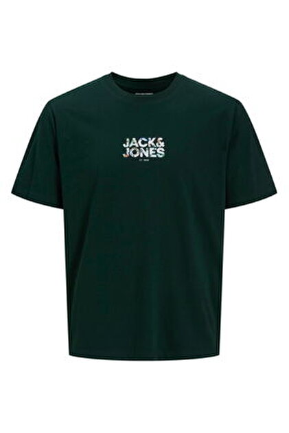 Jack & Jones Erkek Bisiklet Yaka Gögüs Baskili Tisört - New Plas ...