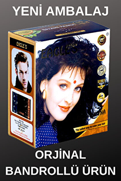 aleyna baharat Eagles Kahverengi Hint Kınası 6'lı Paket Orjinal ...