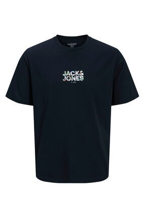 Jack & Jones Erkek Bisiklet Yaka Gögüs Baskili Tisört - New Plas ...