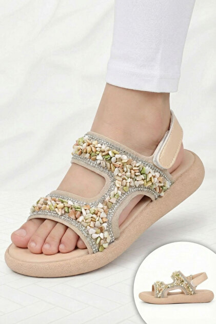 Moda Lime Kız Bebek Çocuk Taş Sim Dolgu Topuk Ayak Anatomisine Uygun ...