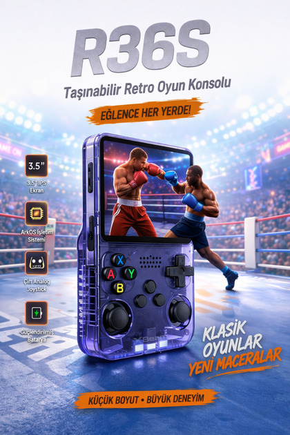XBeam R36s Oyun Konsolu Güncel El Atarisi 15.000 Oyun Hd Ekran Retro ...
