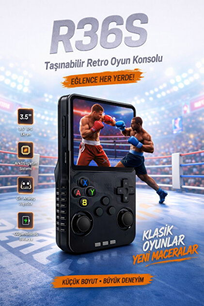 Omaze R36s Oyun Konsolu Güncel El Atarisi 15.000 Oyun Hd Ekran Retro ...