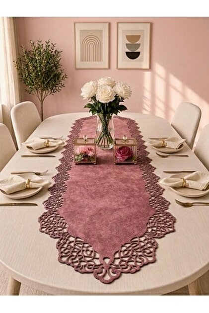 Ergüven Home Hardal Sarısı Süet Kumaş Runner 40x140 Cm Masa Boyu ...