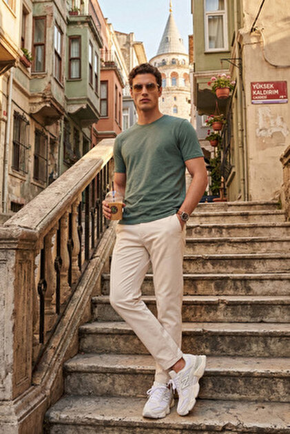Buratti Pamuklu Bisiklet Yaka Basic T Shirt Erkek T SHİRT 59020001 ...