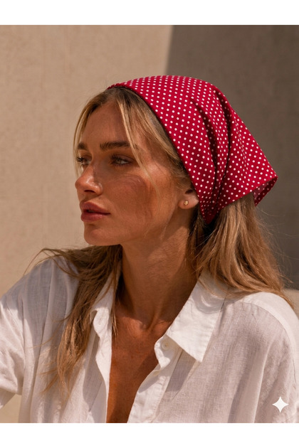 Eylülce Butik KADIN BANDANA %100 PAMUK YAKMAZ-TERLETMEZ-KAYMAZ YAZLIK ...