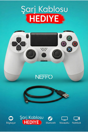 NEFFO Ps4 Joystick Tablet Telefon Pc Uyumlu Titreşimli Oyun Kolu 1 Adet ...