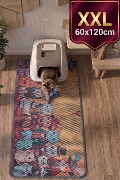 SoGood Concept XXL - Chibi Kediler Temalı Petek Dokulu Kedi Kumu ...