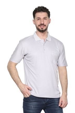 KZC TEKSTİL Turkuaz Erkek Baba ve Orta Yaş Penye Yakalı Cepli Oxfort ...
