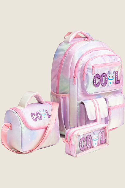 MİECZ BAGS Kore Tarzı Ergonomik Cool Yazılı Renkli İlkokul & Ortaokul ...