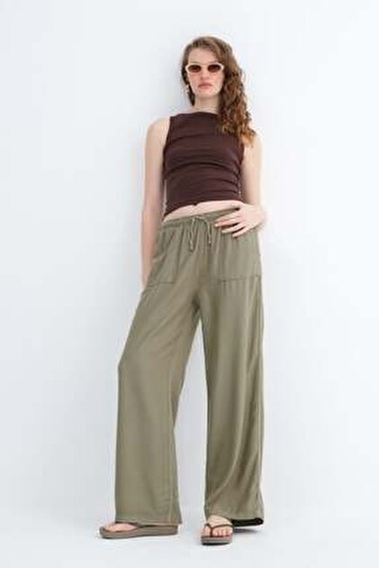Addax Beli Lastikli Wide Leg Pantolon PN2622 - Fiyatı, Yorumları
