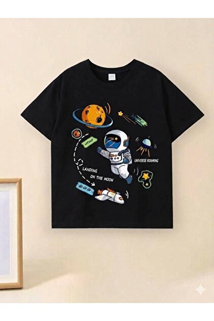 vinraus Erkek Çocuk Bebe Mavi Astronot Gezegenler Baskılı Günlük Rahat ...
