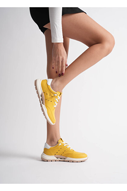 MRCALVANO Kadın %100 Hakiki Deri Sneaker Günlük Premium Spor Ayakkabı ...