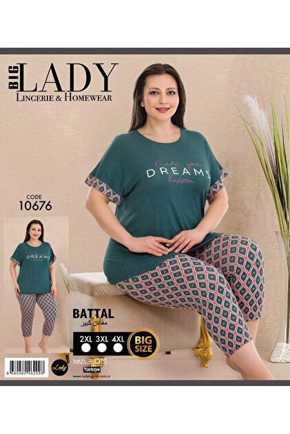 RAHAF TİCARET Kadın Büyük Beden Pijama Takımı - Fiyatı, Yorumları