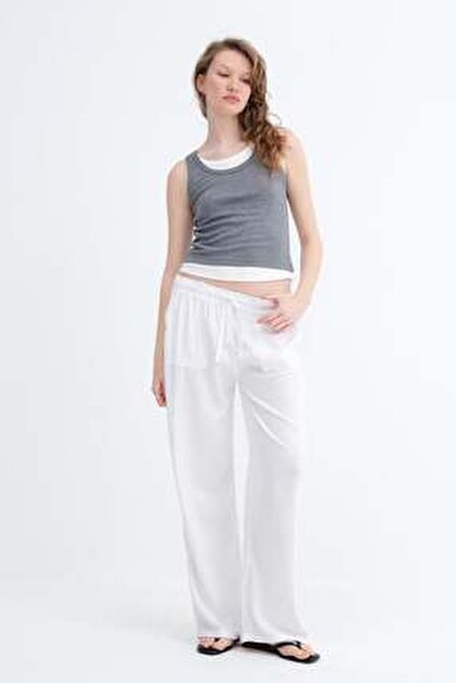 Addax Beli Lastikli Wide Leg Pantolon PN2622 - Fiyatı, Yorumları
