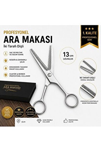 Vi Caro 13 Cm 1. Kalite Profesyonel Çelik Ara Makası Çift Tarafı Dişli ...