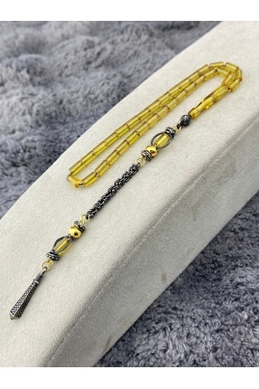 Tesbihci sinan Sarı Ateş Kehribar Kesme Bilek Boy Tesbih 4x7mm Zarif ...