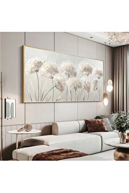 Uhome Yağlı Boya Dokulu Çiçek Tablo - Fiyatı, Yorumları