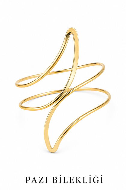 Jack Ferrero Spiral Kıvrımlı Model Gold Renk Ayarlanabilir Kol Pazu ...