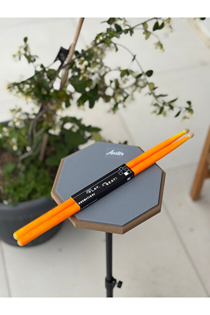 NOTA MÜZİK Auster Standlı Turuncu Davul Çalışma Pedi - Neon Yeşil 5A ...