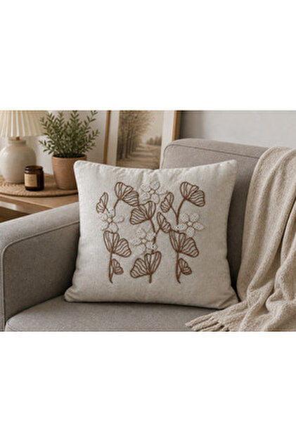 Livera Home Modern Pullu, Taşlı & Punch Nakışlı Kırlent Kılıfı (43x43 ...