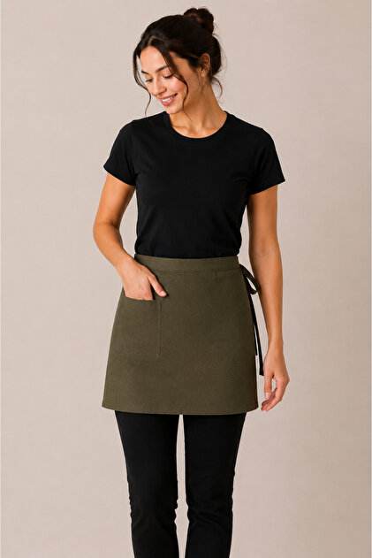GTB BUTİK Garson Aşçı Barista Yarım Bel Önlüğü Unisex Short Apron ...