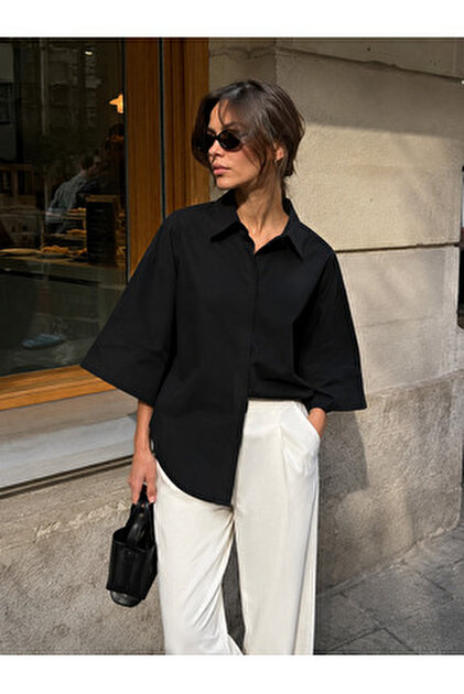 breva wear Kadın Oversize Geniş Kol Gömlek - Fiyatı, Yorumları