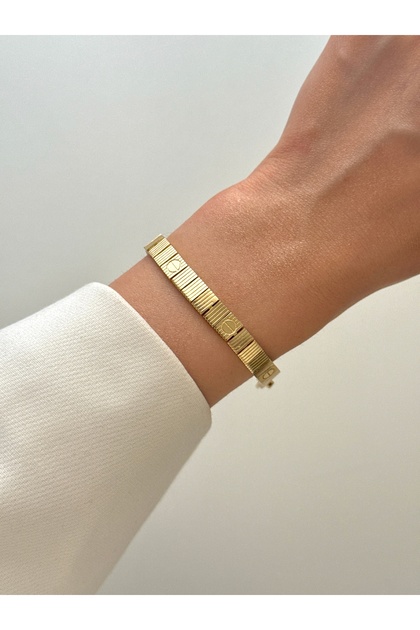 YOUES JEWELRY MİX LÜX SERİ Gold Gümüş Renk Bileklik Renk Atmaz Kuyumcu ...