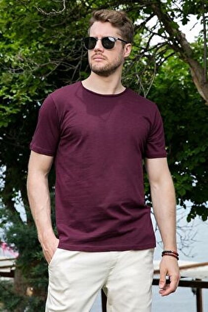 Buratti Bisiklet Yaka % 100 Pamuk Slim Fit Basic T Shirt Erkek T Shirt ...
