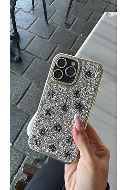 WFC iPhone 17 Pro Max Uyumlu Taşlı Parlak Yıldız Desenli Lüks Kamera ...