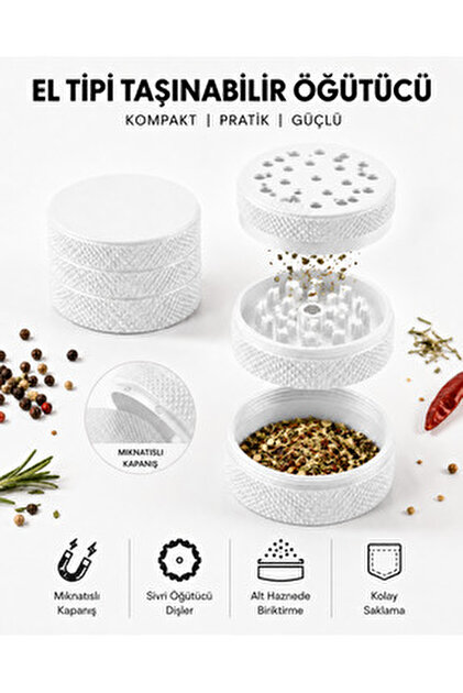 Arvina Atelier 3 Katmanlı Tütün ve Baharat Öğütücü Grinder | Alt ...