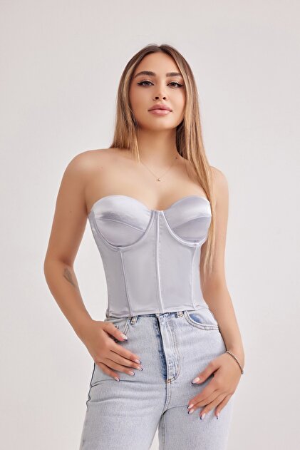 strapless push up bustier