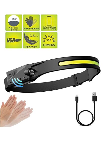 PeakStar Ps-001 5 Aydınlatma Modlu Cob Led Sensörlü Usb Şarj Edilebilir ...