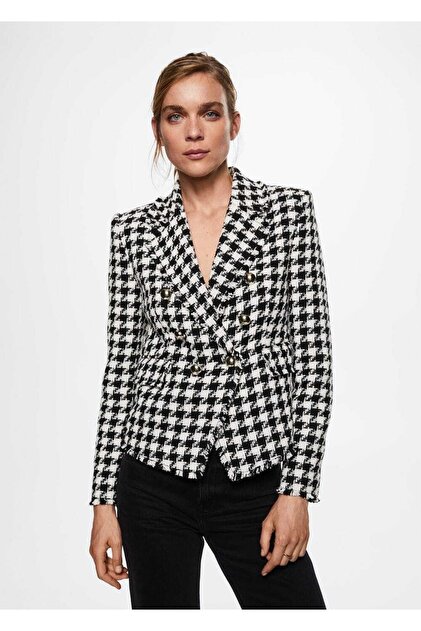 mango printed blazer