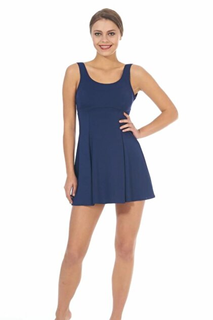 Estiva 1608 Normal Ve Büyük Beden Askılı Etekli Elbise Mayo - Fiyatı ...